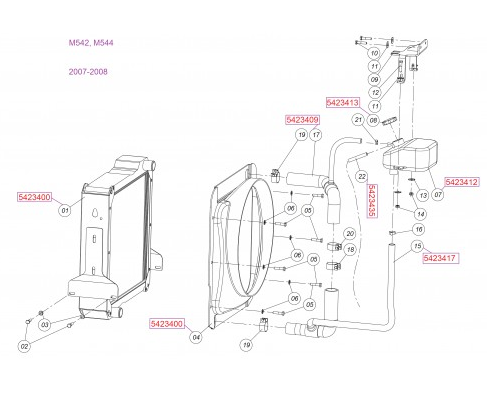 5423400 Su radyatörü / Radiator, water